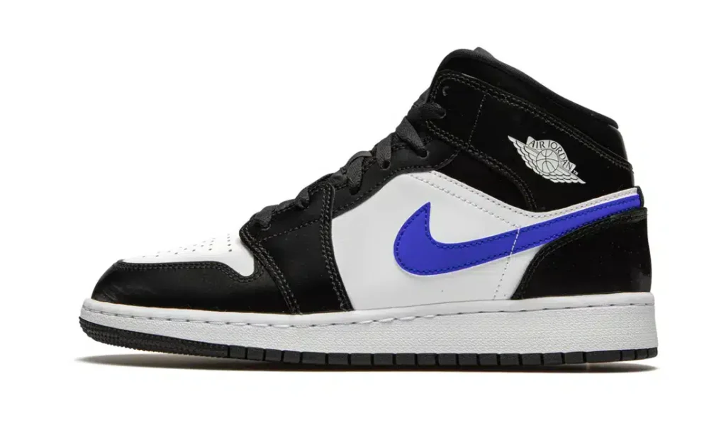 AIR JORDAN 1 MID BLACK RACER BLUE (GS) | Tekkies Store